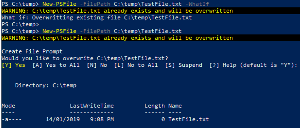 Adding WhatIf and Confirm Parameters to your Powershell · Ben Thomas' Blog