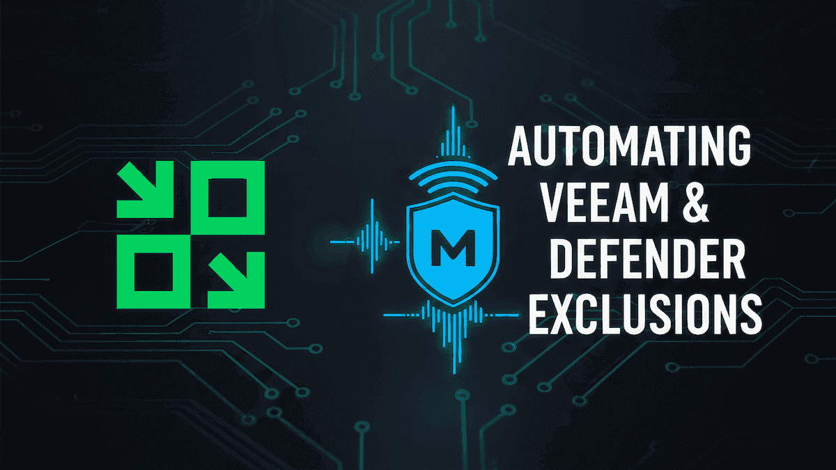 Automating Veeam Defender Exclusions · Ben Thomas' Blog